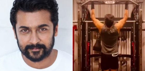Suriya anajivunia Biceps zake katika video ya hivi punde ya Mazoezi ...