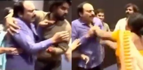 NT Ramaswamy slapped by Woman for 'Love Reddy' Role | DESIblitz